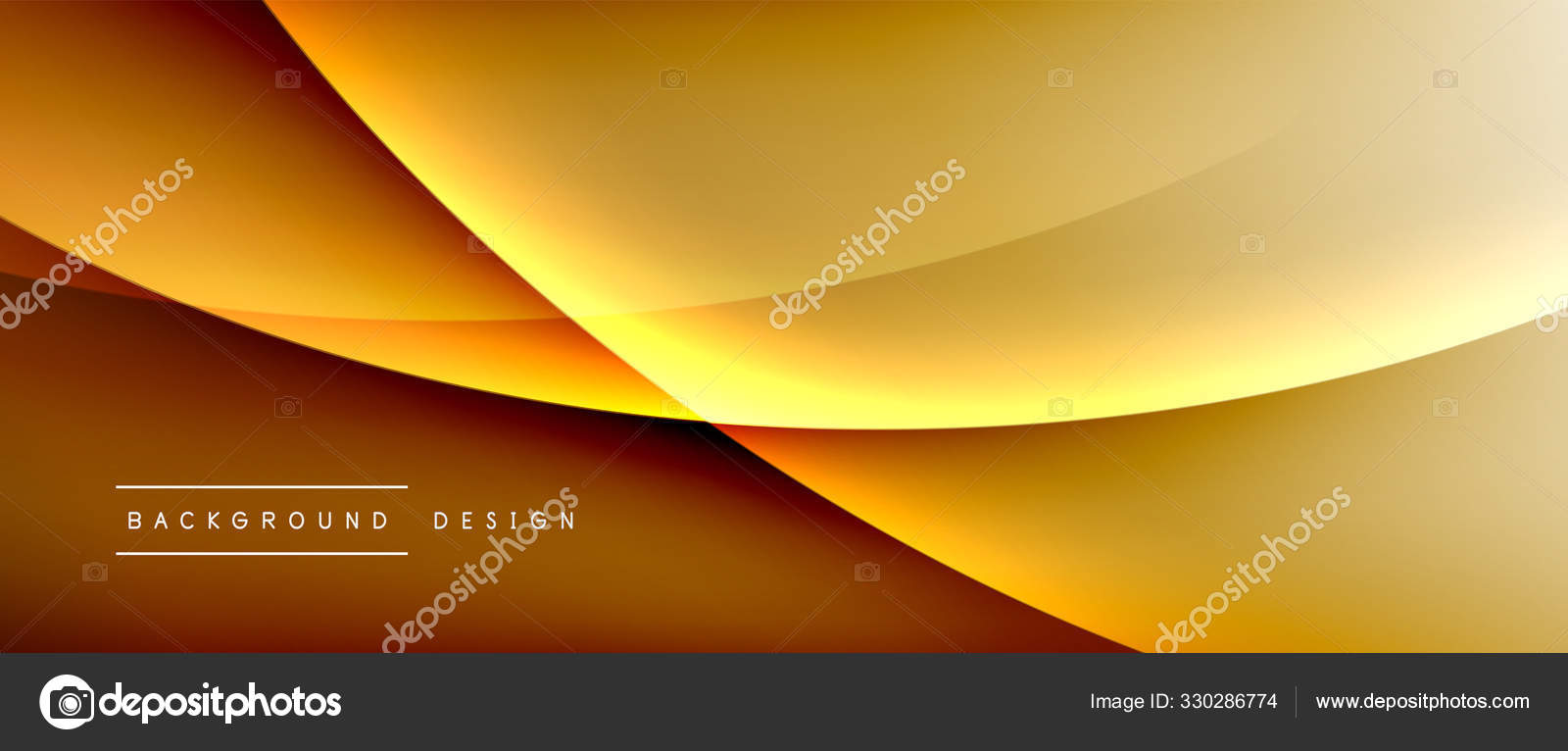 Wave liquid style lines with shadows and light on gradient background ...
