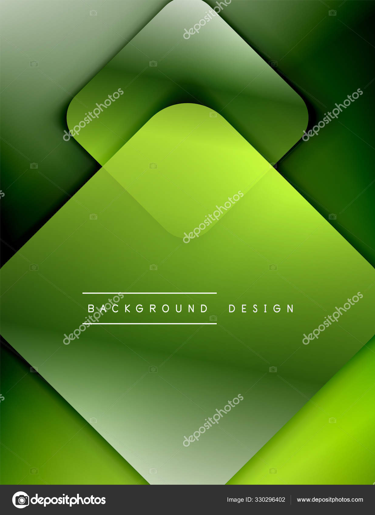 Rounded squares shapes composition geometric abstract background. 3D ...