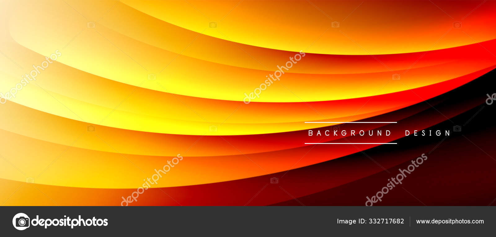Wave liquid style lines with shadows and light on gradient background ...
