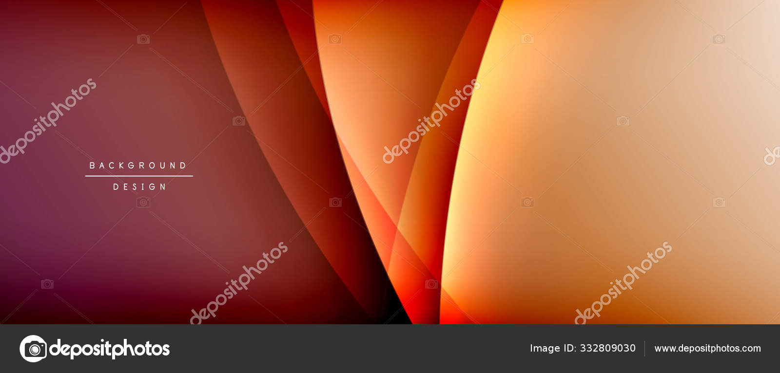 Wave liquid style lines with shadows and light on gradient background ...