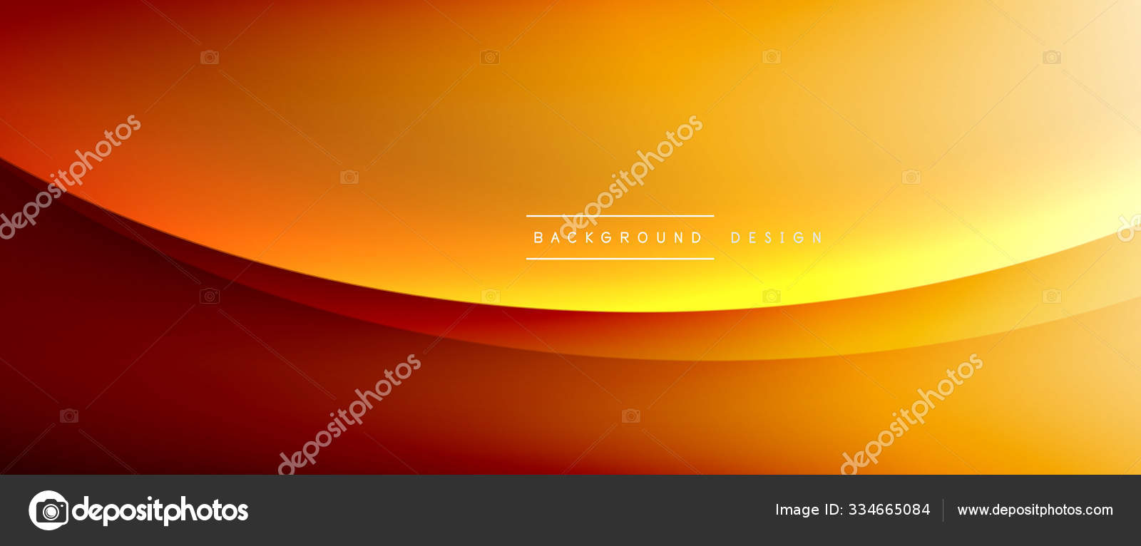 Wave liquid style lines with shadows and light on gradient background ...