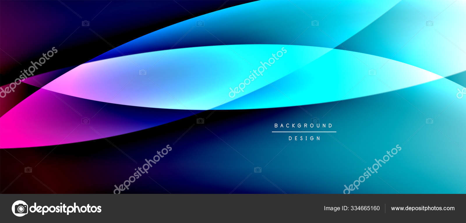 Wave liquid style lines with shadows and light on gradient background ...