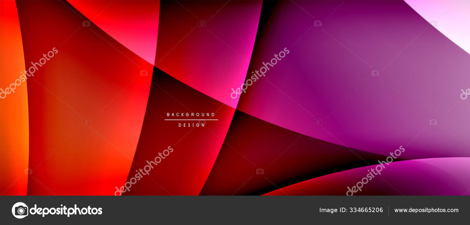 Wave liquid style lines with shadows and light on gradient background ...