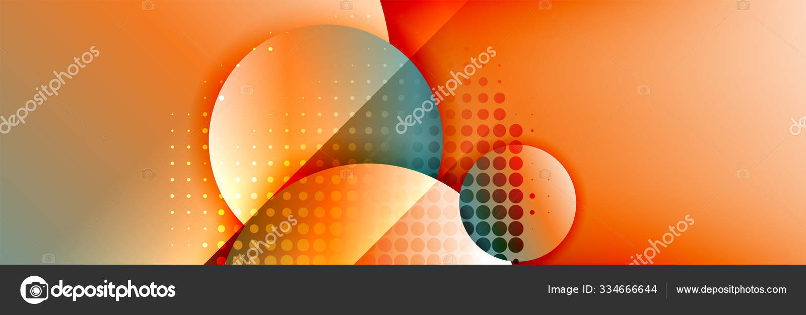 Dynamic trendy geometrical abstract background. Circles, round shapes ...