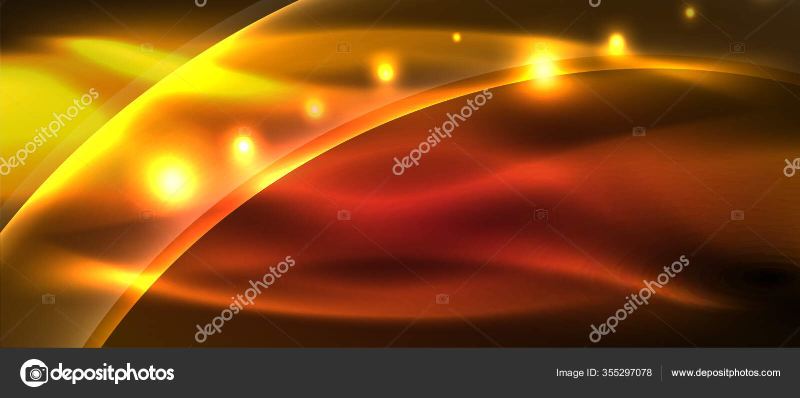 Abstract background. Shiny design neon waves with light effects, techno ...
