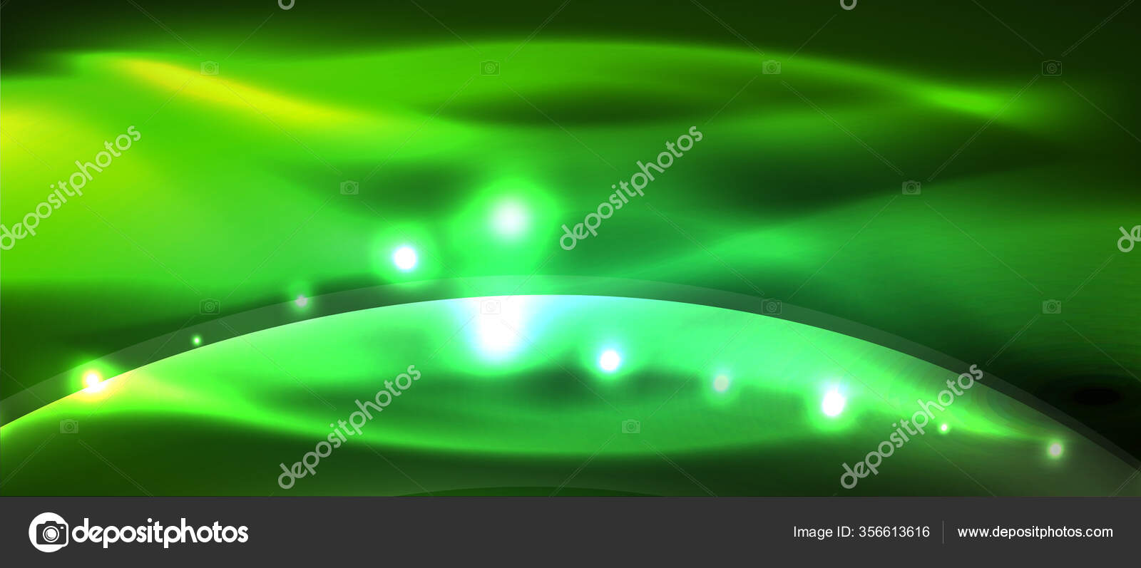 Abstract background. Shiny design neon waves with light effects, techno ...