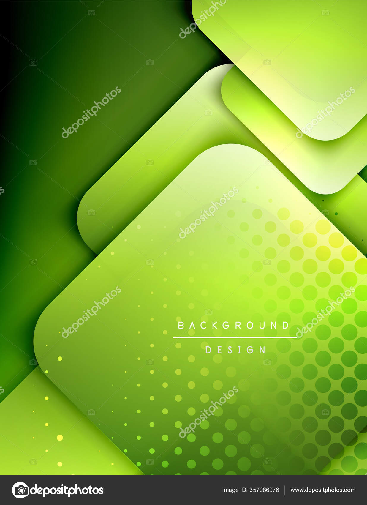Rounded squares shapes composition geometric abstract background. 3D ...