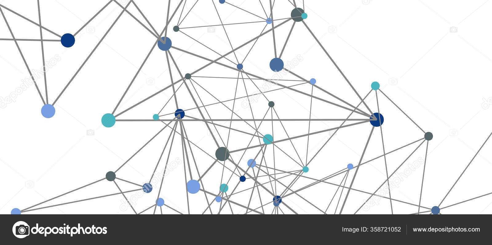 Line points connections, triangular technology design. Abstract ...
