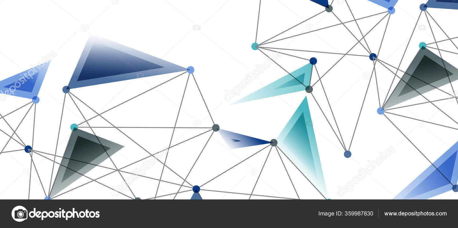 Line points connections, triangular technology design. Abstract geometric background Stock ...