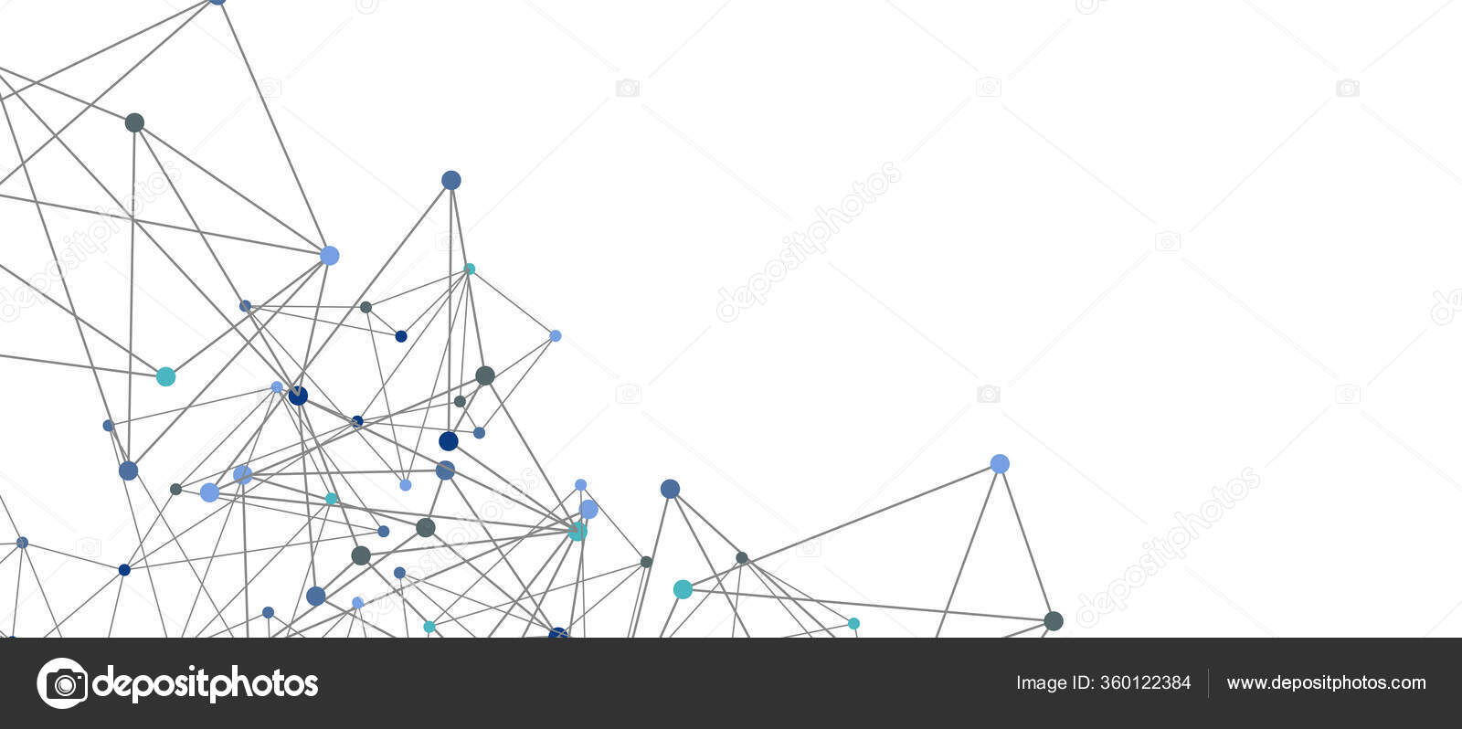 Line points connections, triangular technology design. Abstract ...