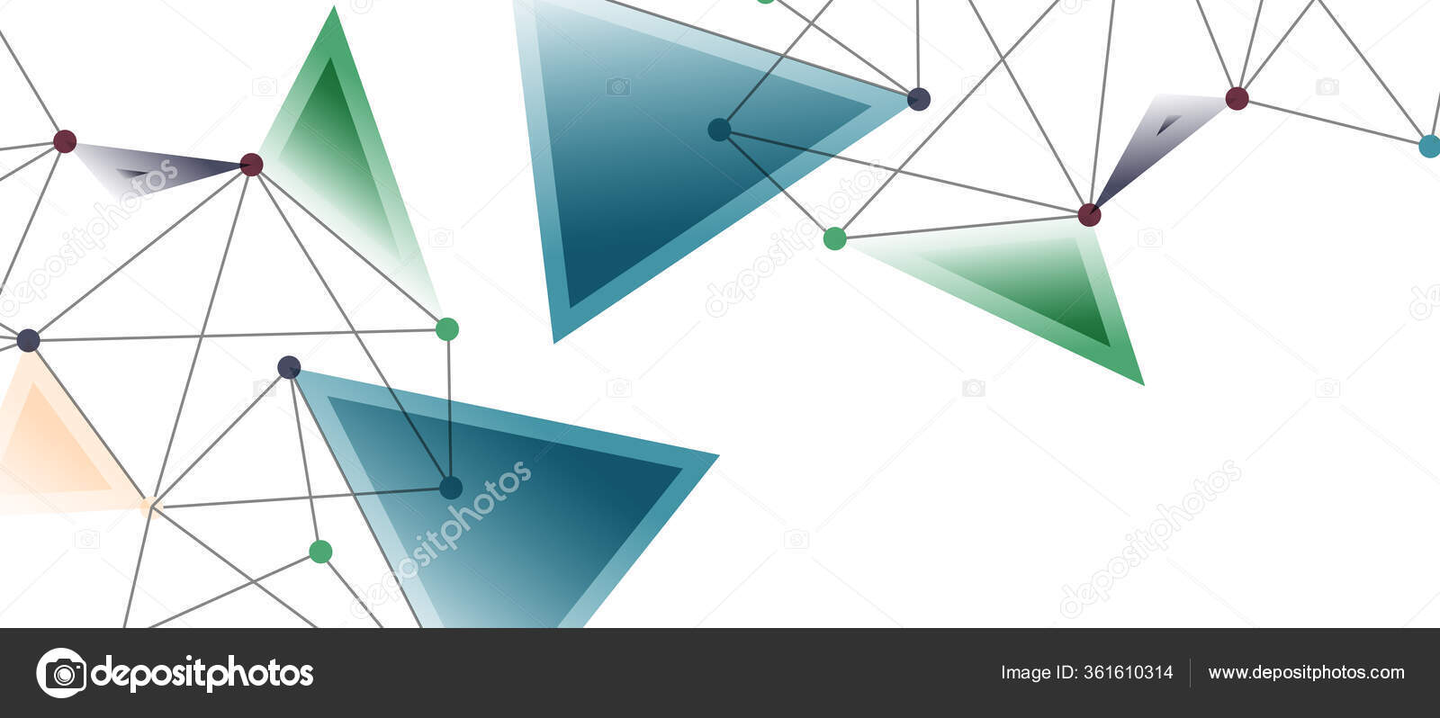 Line points connections, triangular technology design. Abstract geometric background Stock ...