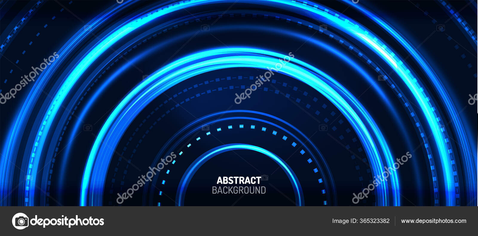 Neon circle technology background. Vector Illustration For Wallpaper ...