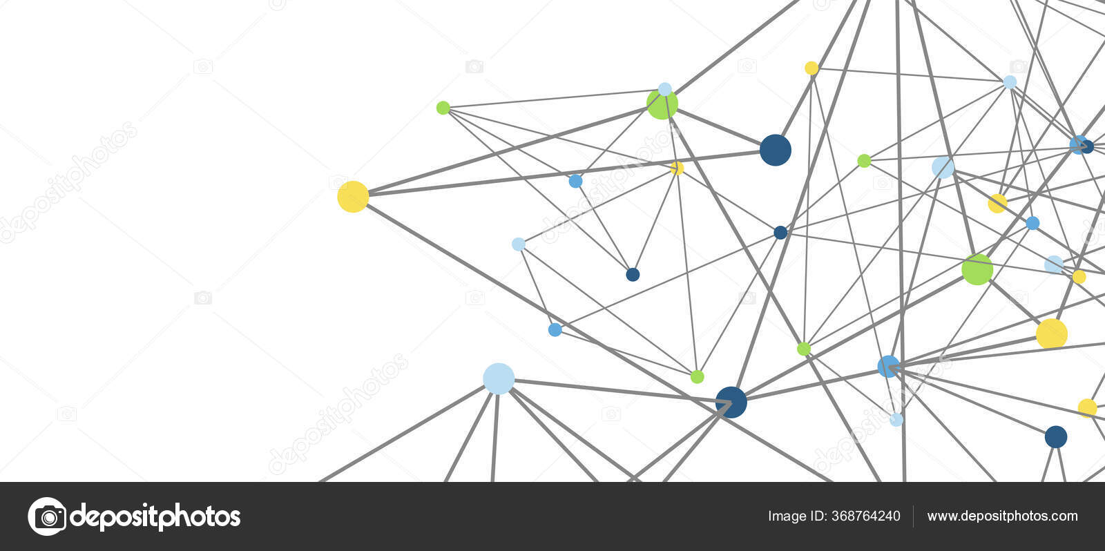 Line points connections, triangular technology design. Abstract ...