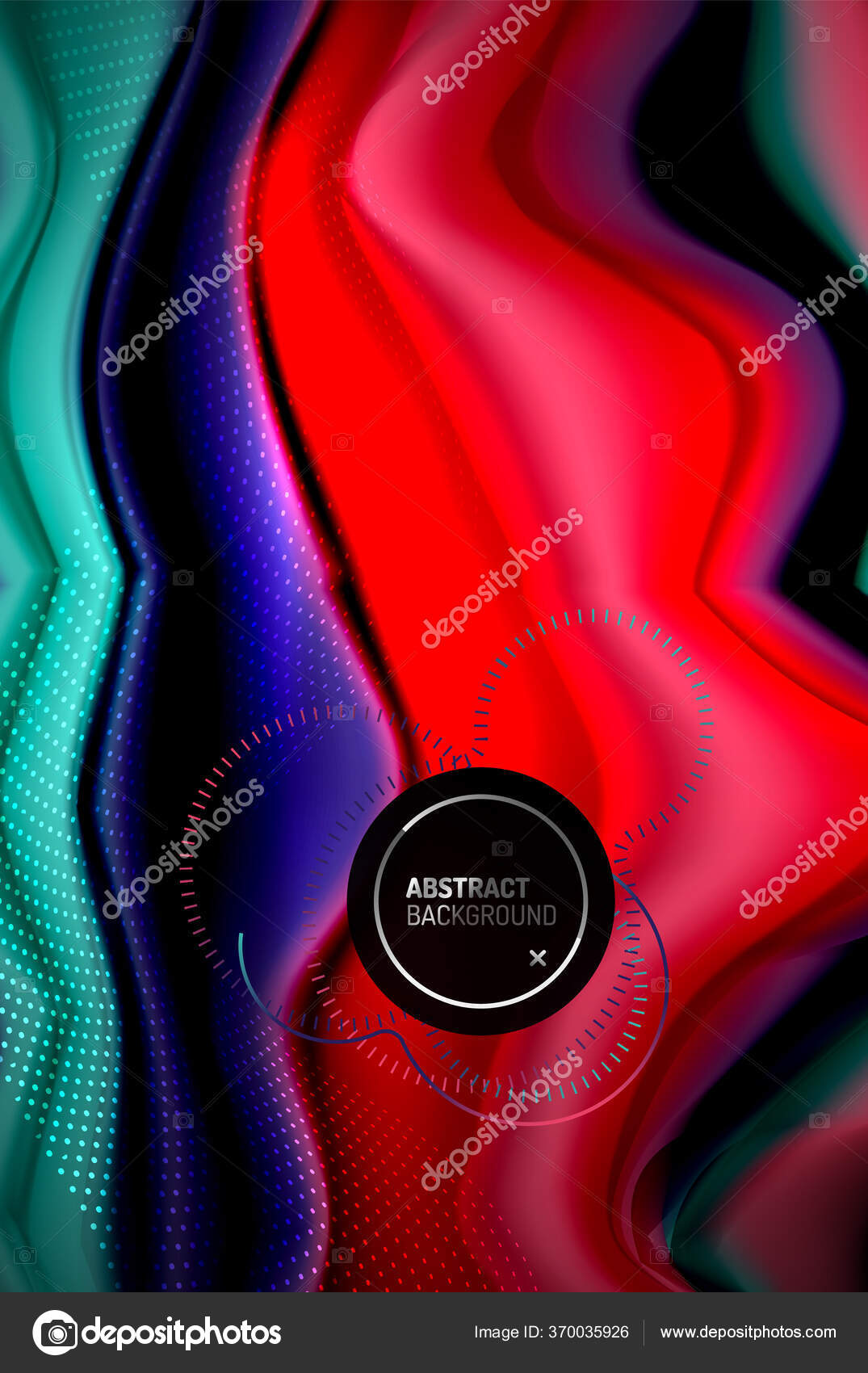 Liquid gradients abstract background, color wave pattern poster design ...