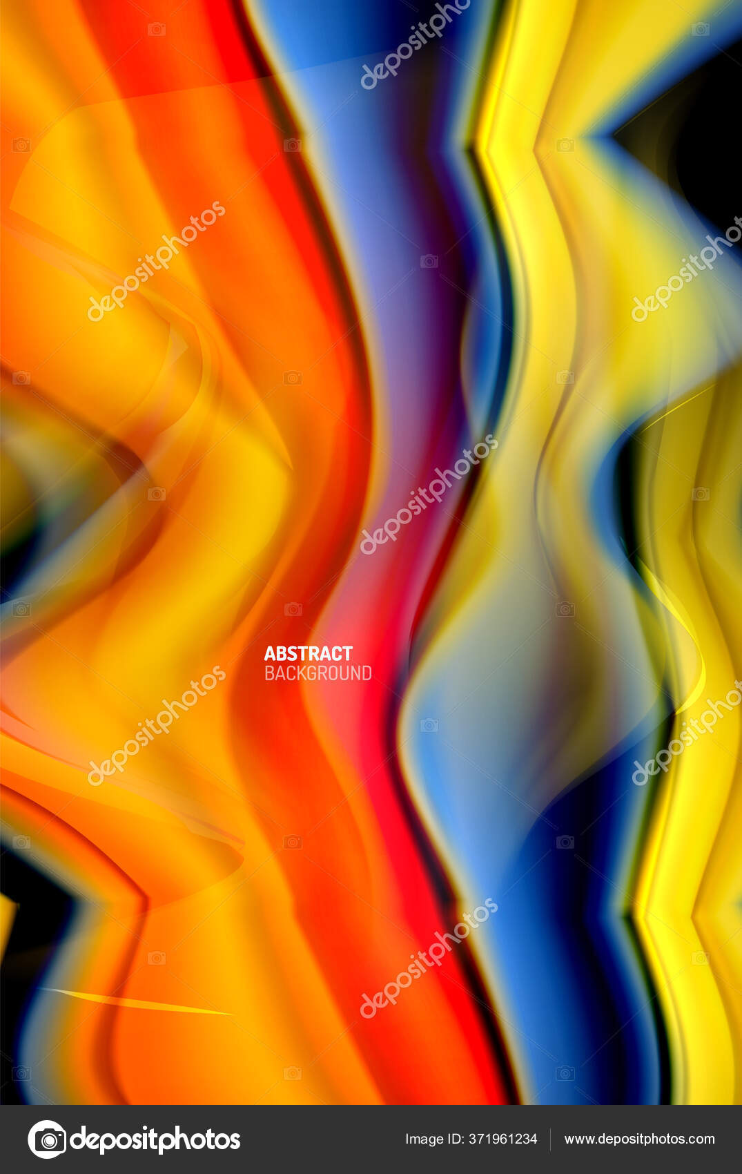 Liquid gradients abstract background, color wave pattern poster design ...