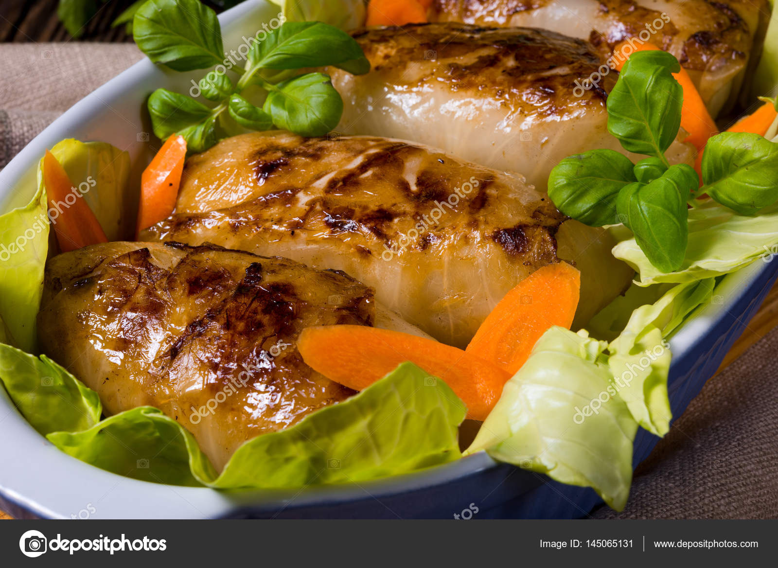 Fried cabbage rolls Stock Photo by ©dar19.30 145065131