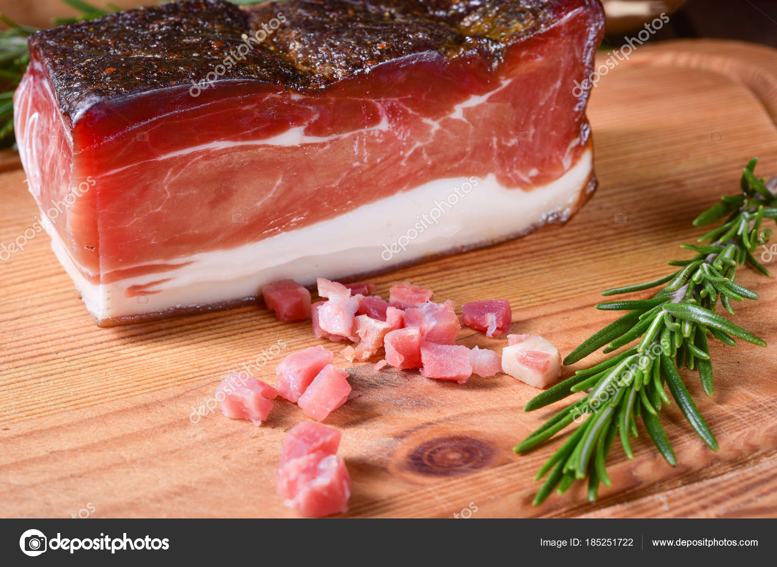 Smoked South Tyrolean Bacon Wooden Board — Stock Photo © dar19.30 ...