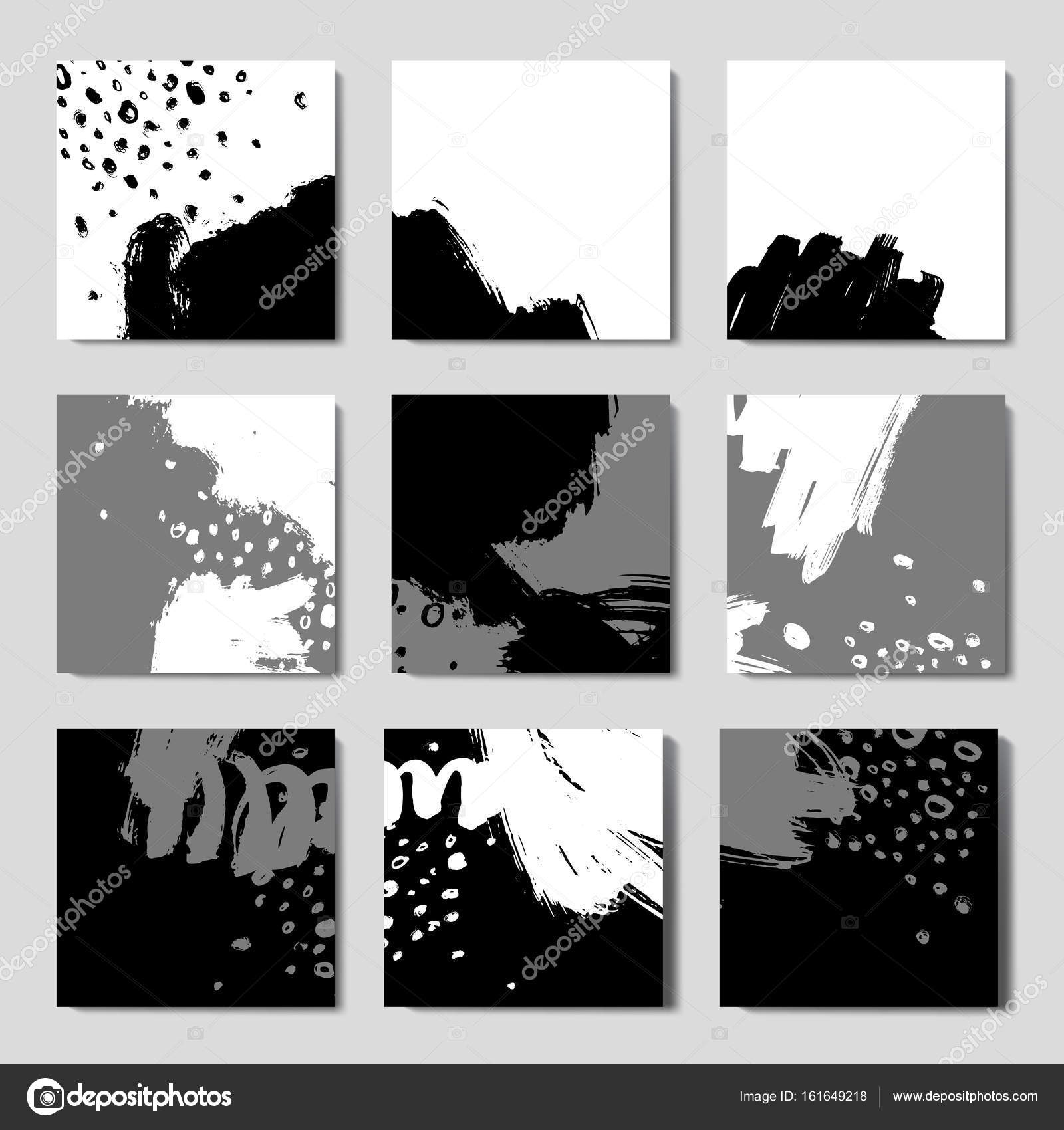 Modern brush vector postcard template Stock Vector by ©mooo #161649218