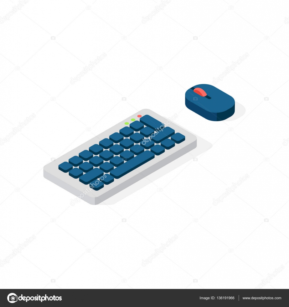 Computer keyboard vector flat icon. Stock Vector by ©vectordreamsmachine 136191966