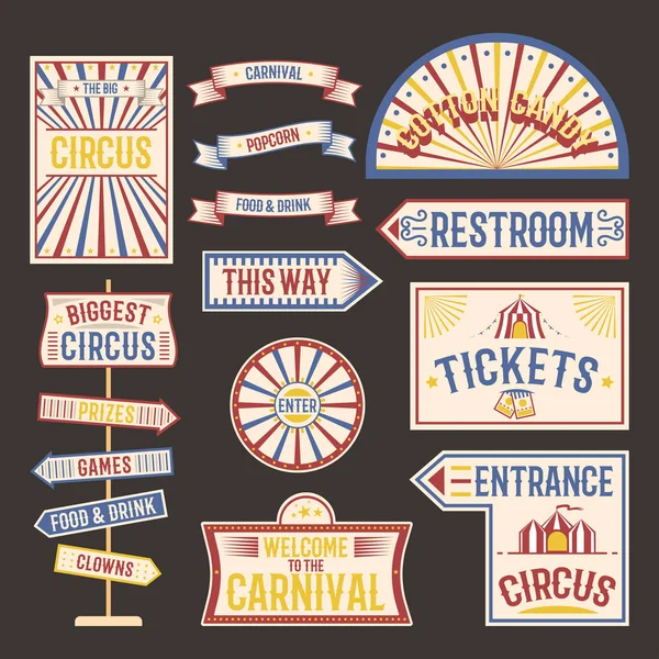 Vintage Carnival Signs