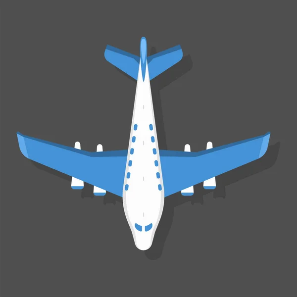 Vector fast airplane illustration plane top view trip and aircraft ...