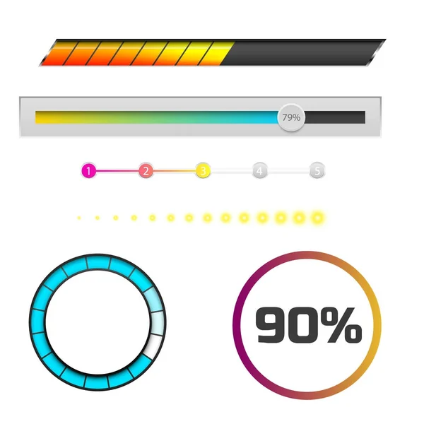 Progress Loading Bar Indicators Download Progress Ui Ux Web Interface Design Template File