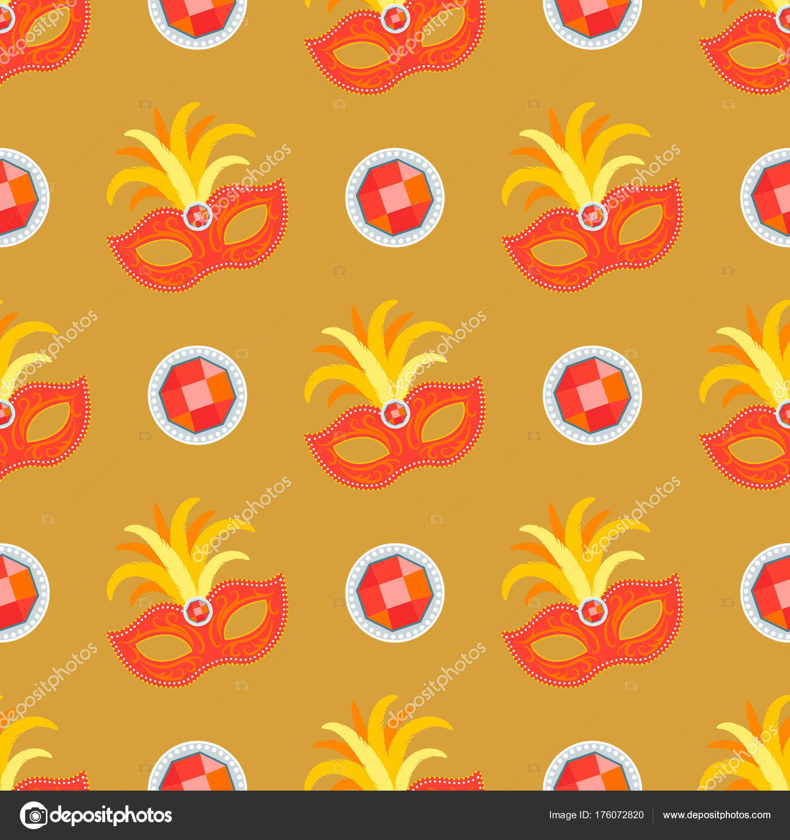 Carnival Italy and Brazil masks celebration festive carnaval masquerade ...