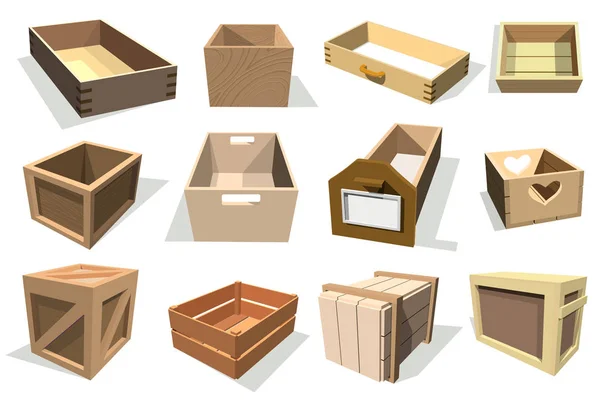 100,000 Wood box Vector Images | Depositphotos