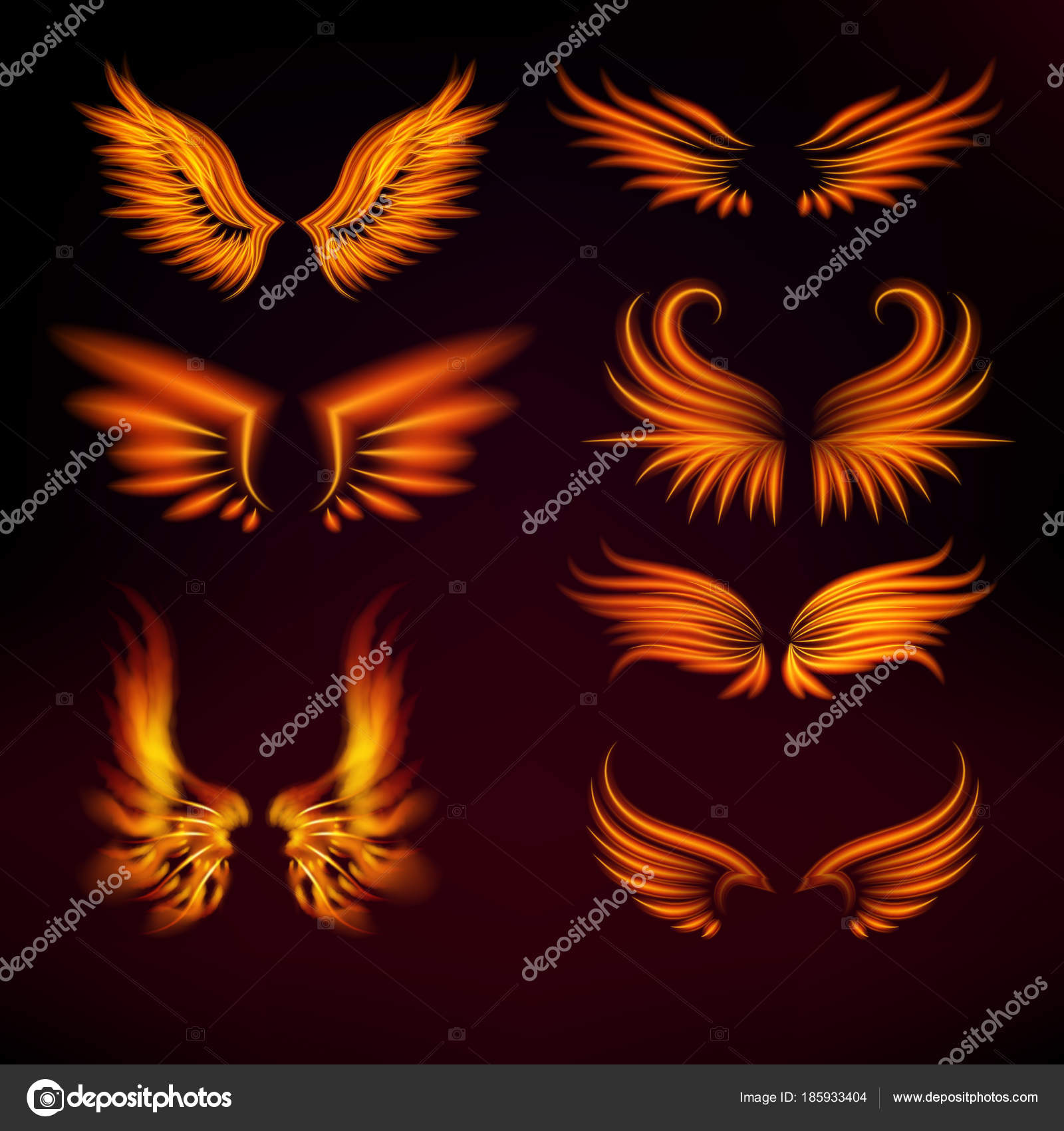 Fire Wings Vector