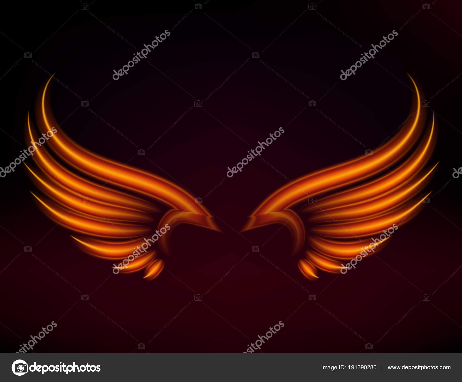 Fire Wings Vector