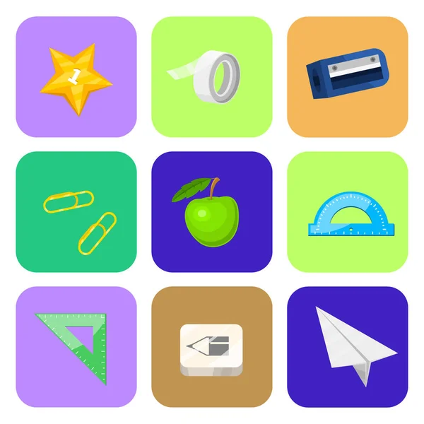 Alphabet stationery letters vector abc font alphabetic icons of office ...