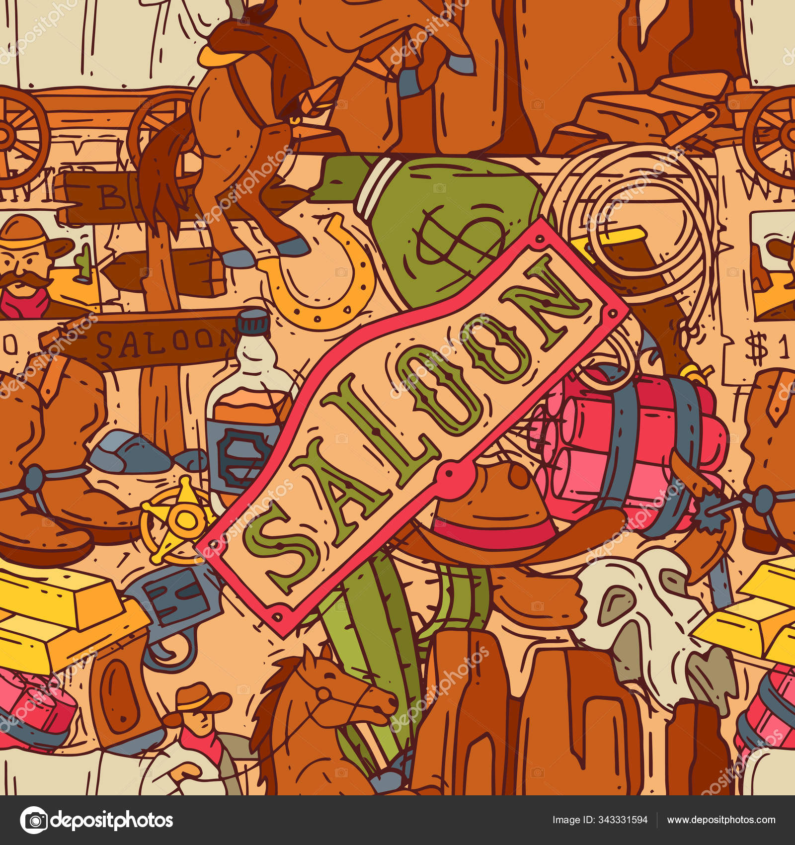 Western Wallpaper Pattern