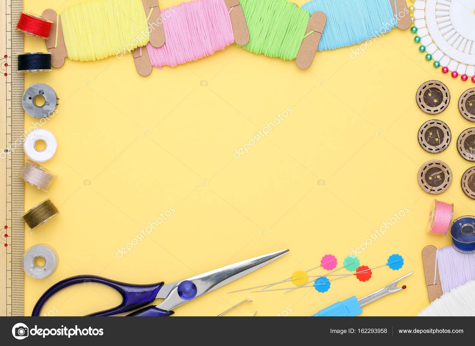 Sewing tools, tailoring and fashion concept Stock Photo by ©akiyoko74 ...
