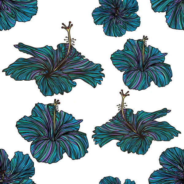 Blue hibiscus Vector Art Stock Images | Depositphotos