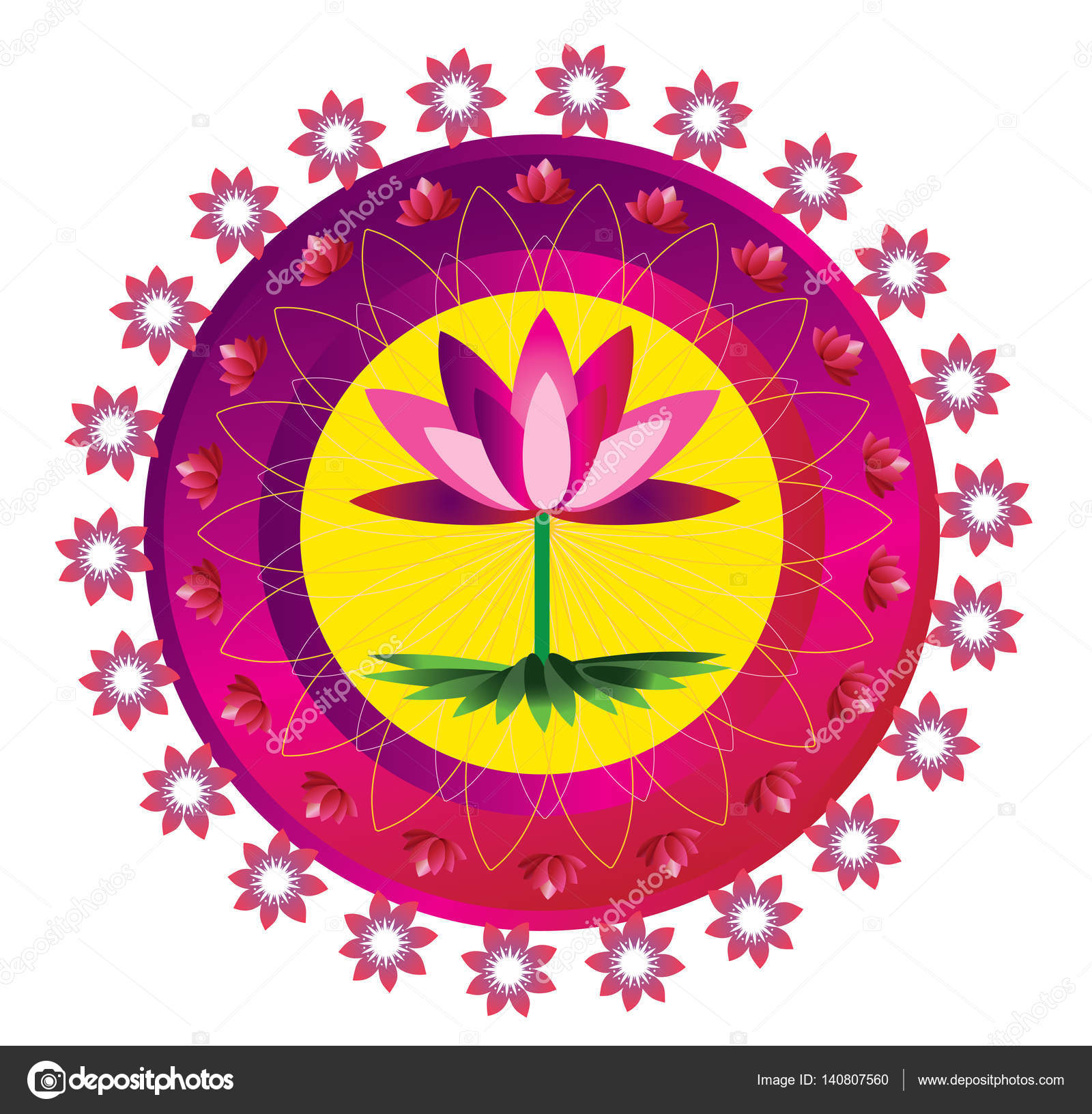 Flower pattern mandala Stock Vector by ©alkkdsg 140807560