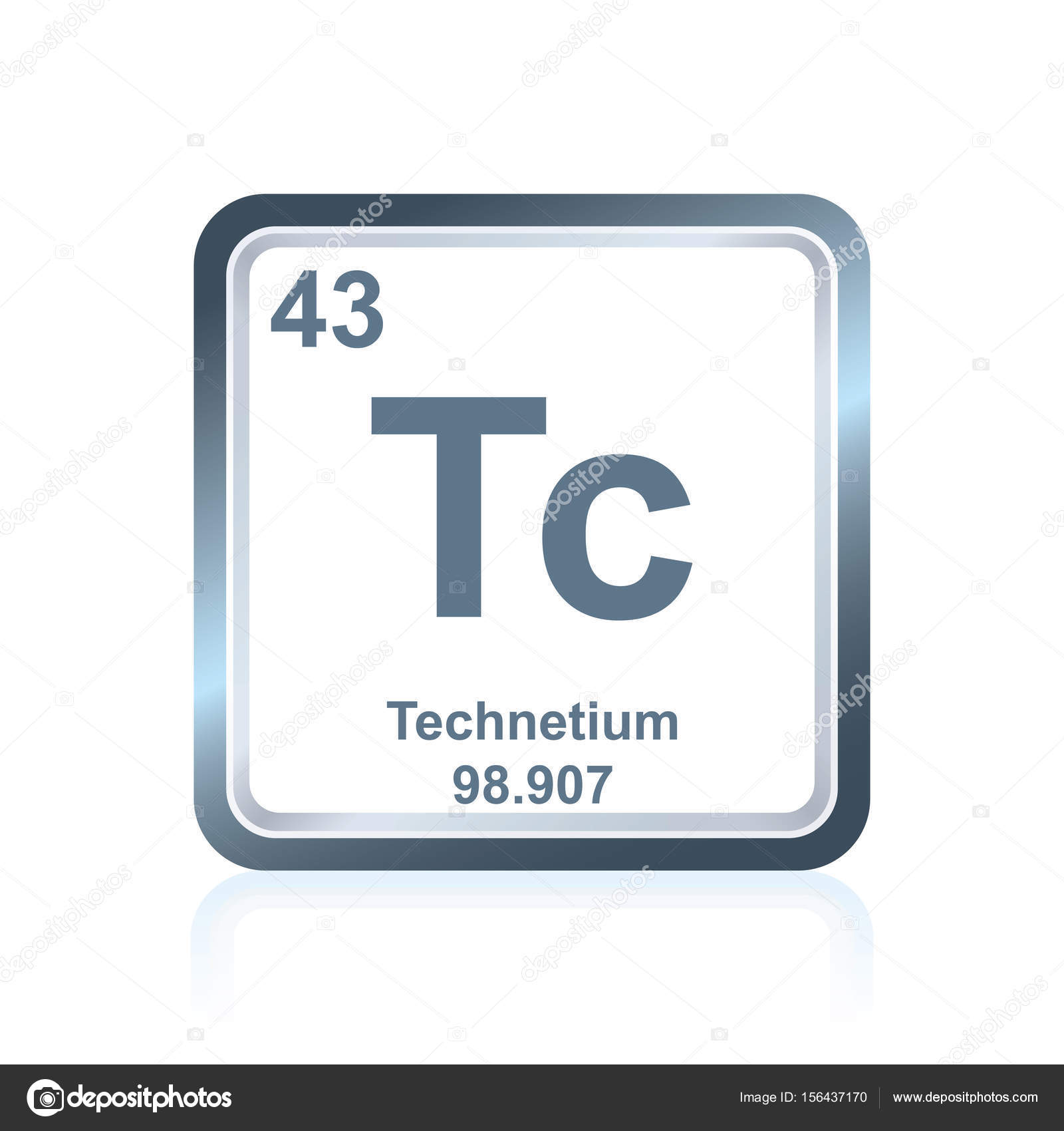 Chemical element technetium from the Periodic Table Stock Vector Image ...