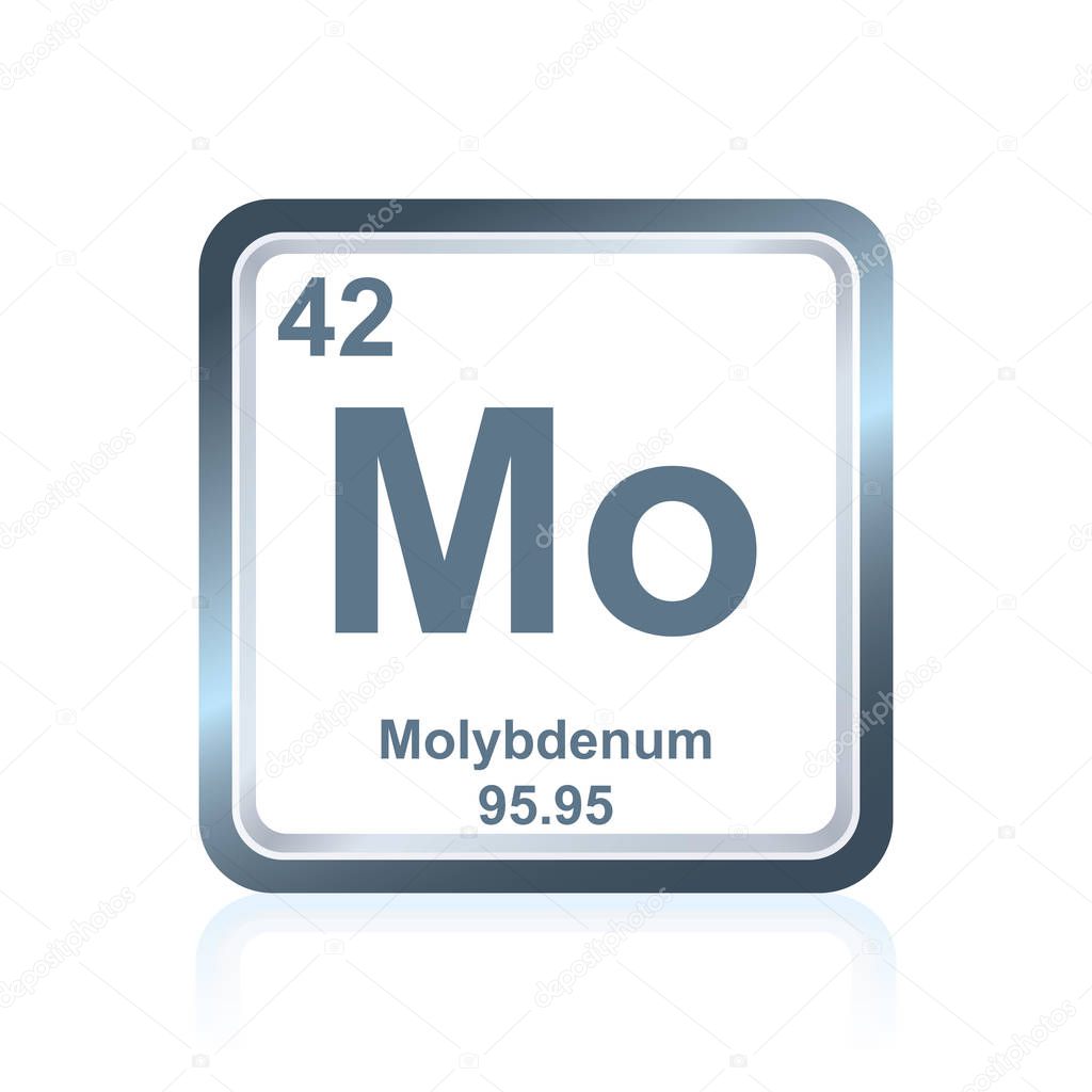 Chemical element molybdenum from the Periodic Table — Stock Vector ...