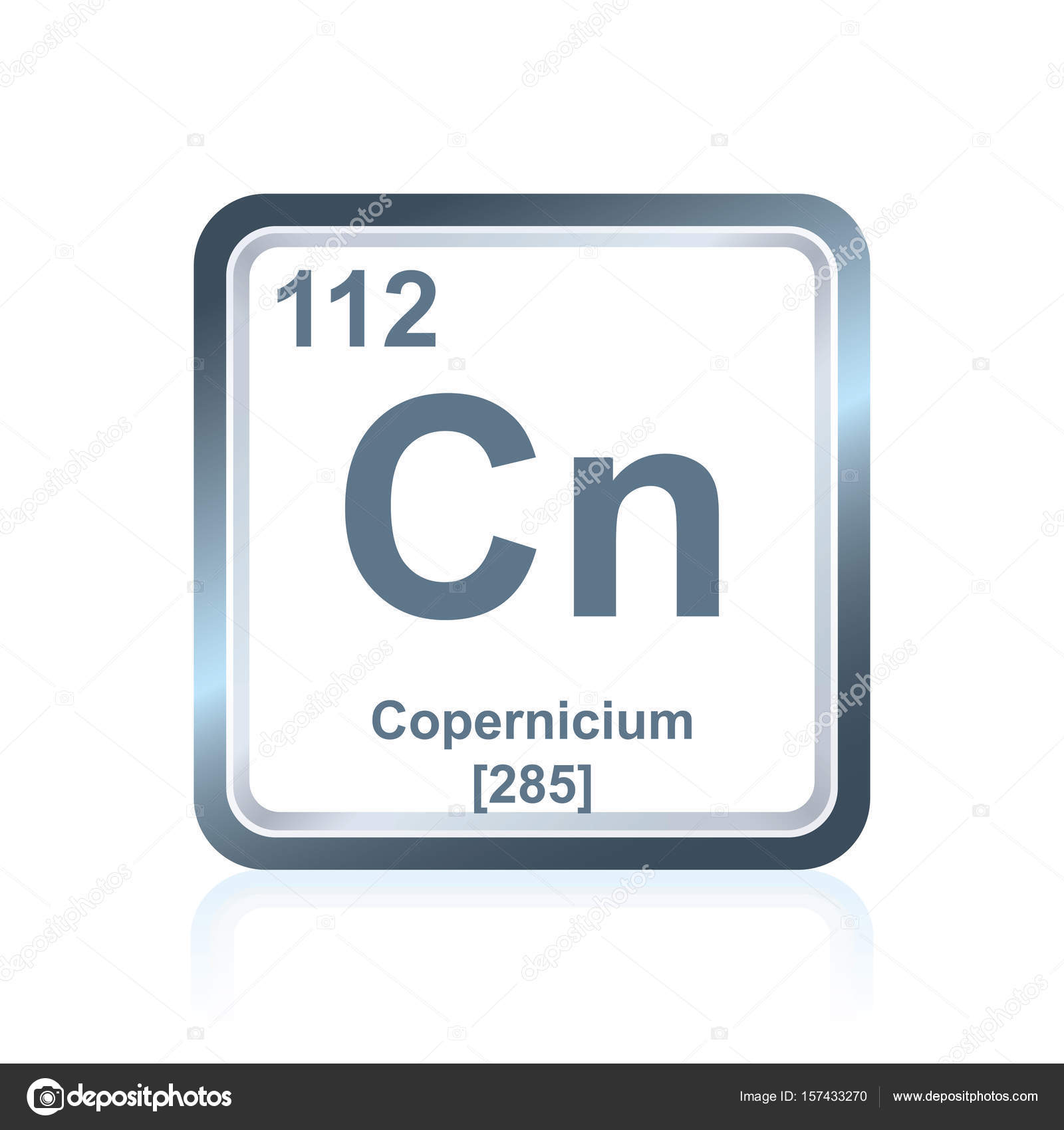 Chemical element copernicium from the Periodic Table — Stock Vector ...