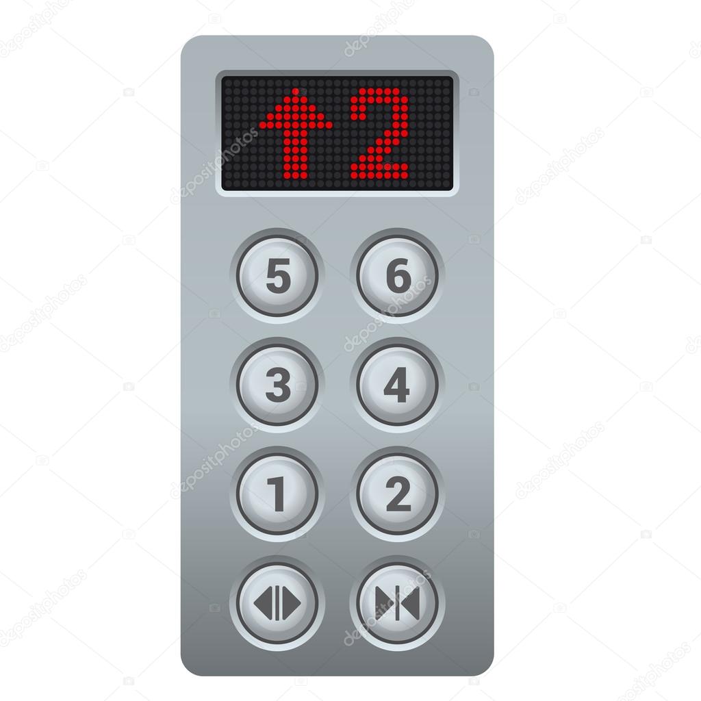 Steel Elevator Buttons Panel. Vector — Stock Vector © in8finity #128138716 Steel Elevator Buttons Panel. Vector — Stock Vector © in8finity #128138716