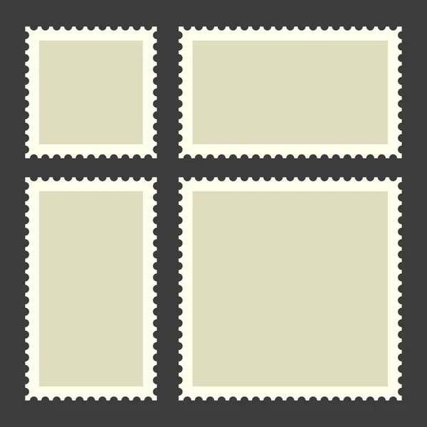 Creative vector illustration of blank postage stamps set isolated on ...
