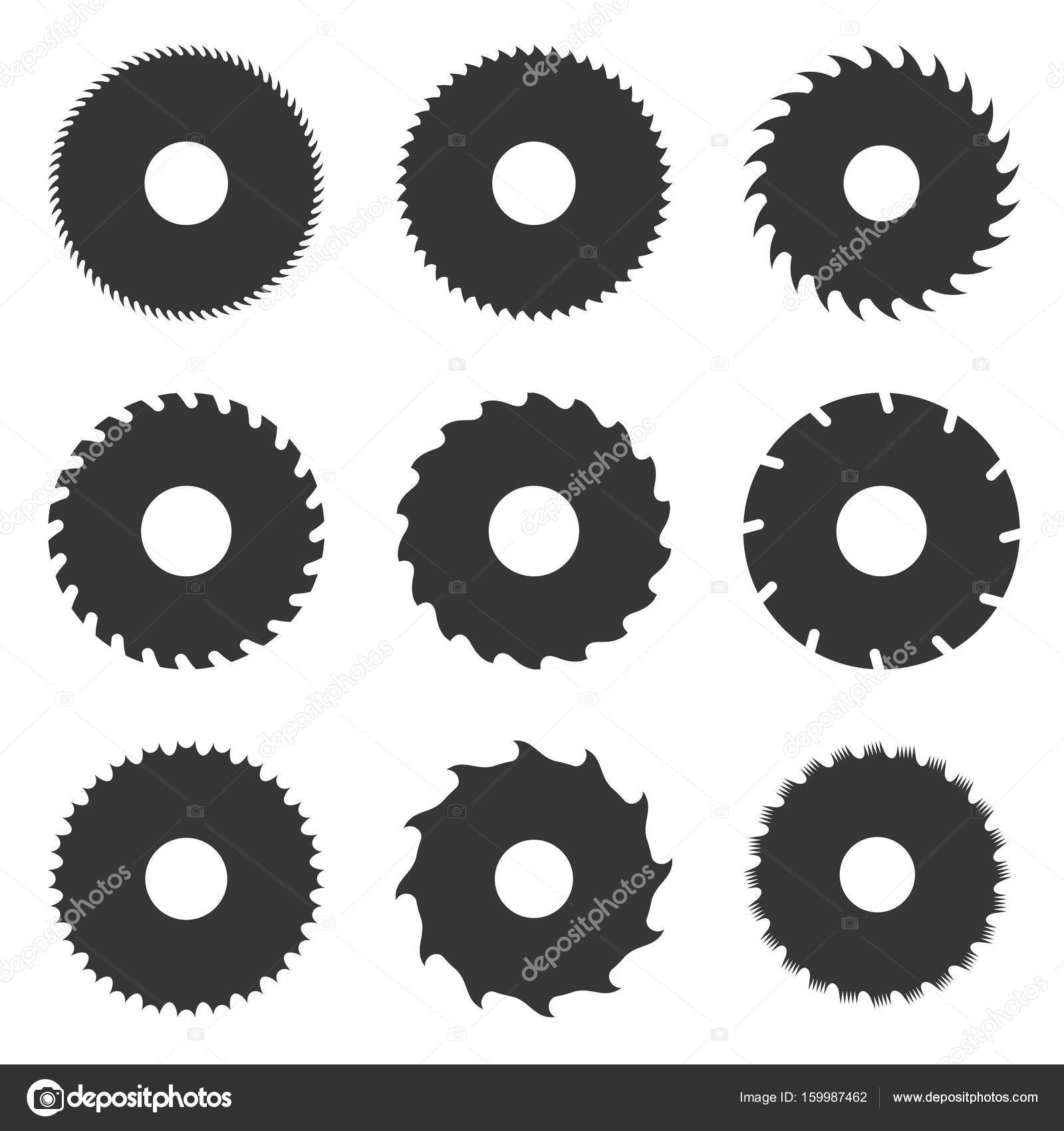Circular Saw Blades Set. Vector Stock Vector Image by ©in8finity #159987462