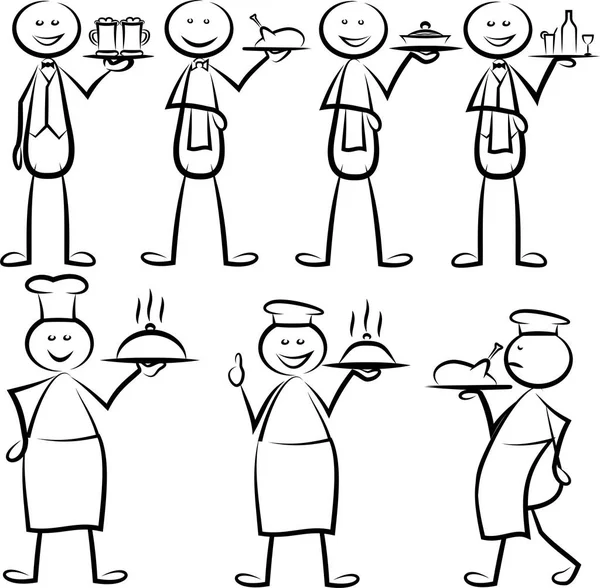 13 Restaurant stick figures Vector Images | Depositphotos
