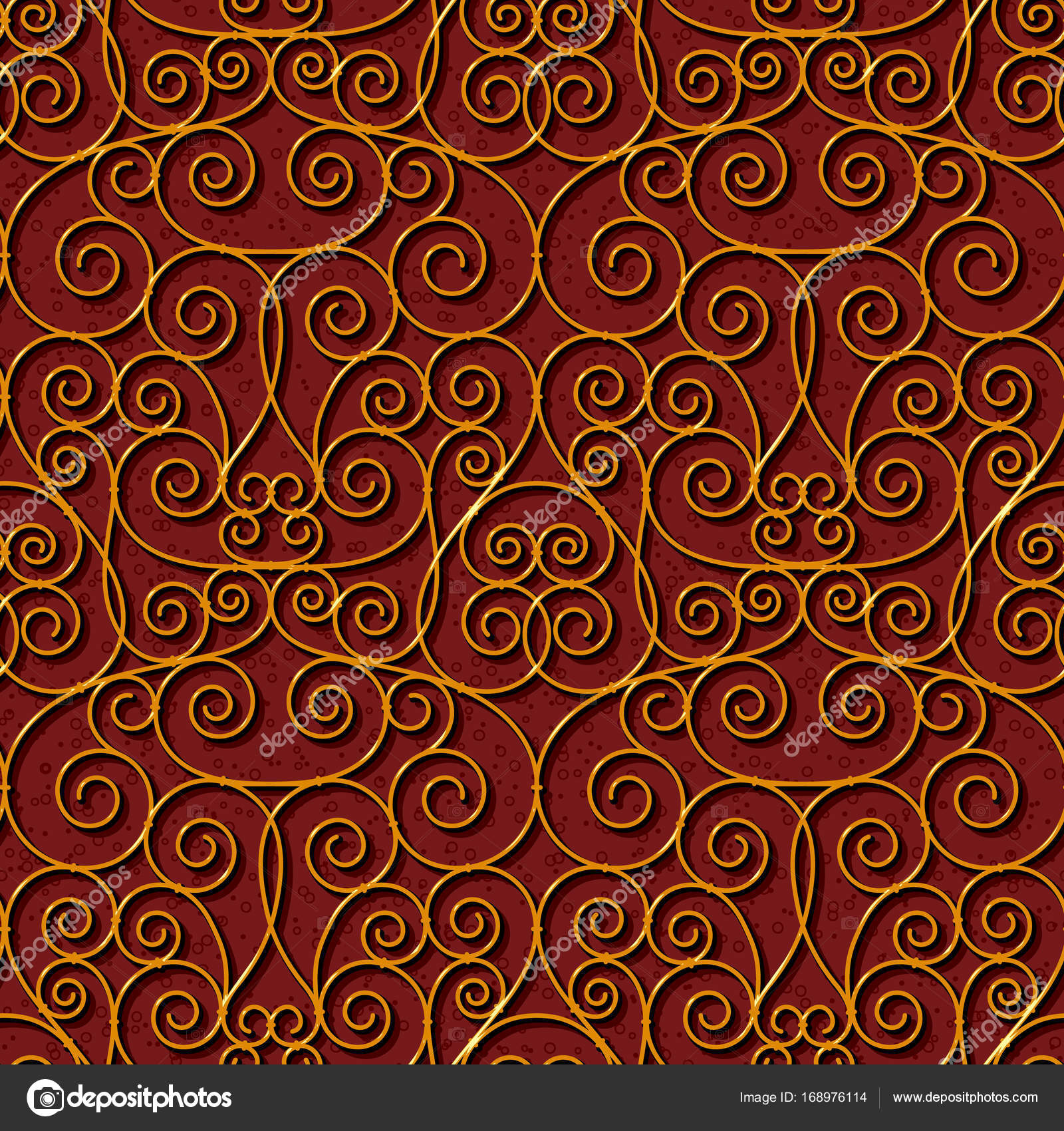 Seamless floral dark red damask pattern background Stock Vector Image ...