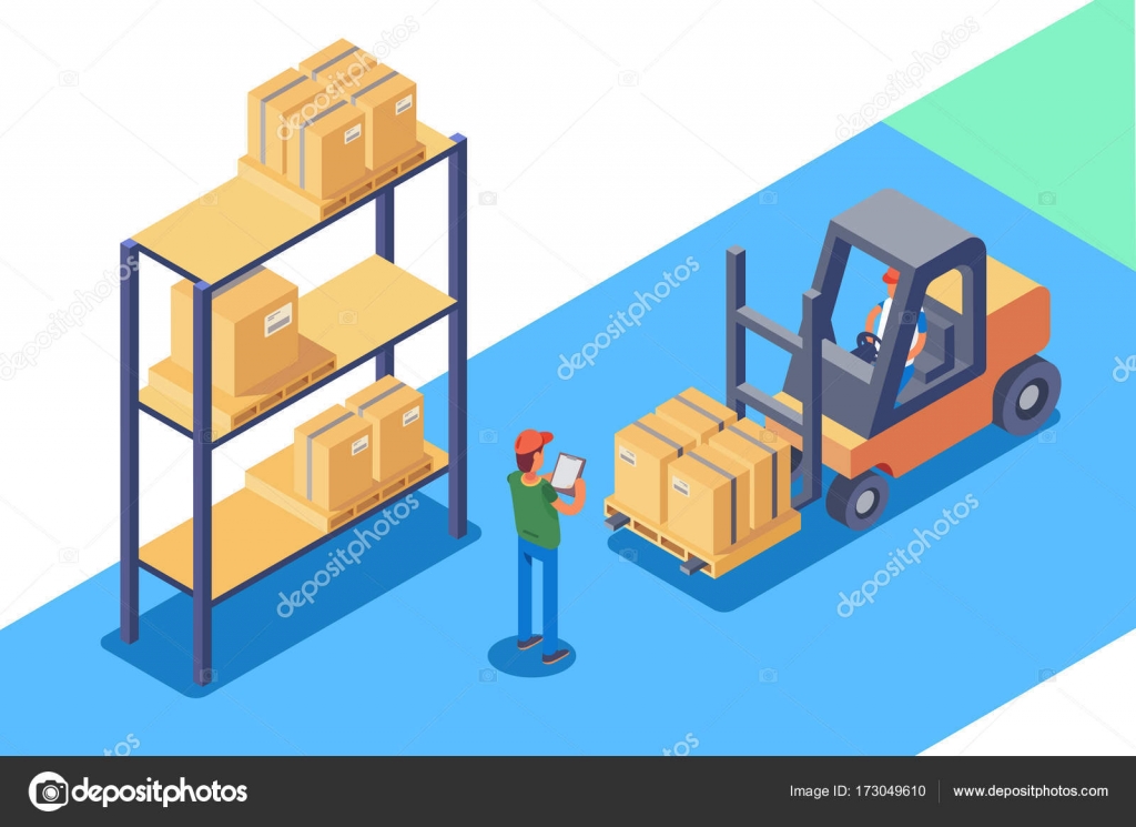 Warehouse for storage and distribution of cargo Stock Vector by ©Filata ...