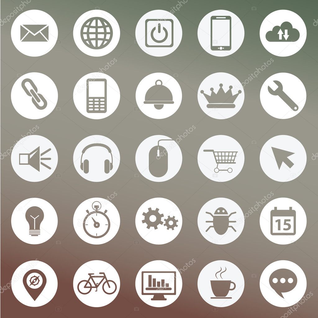 Set of icons for web and user interface design Stock Vector Image by ...