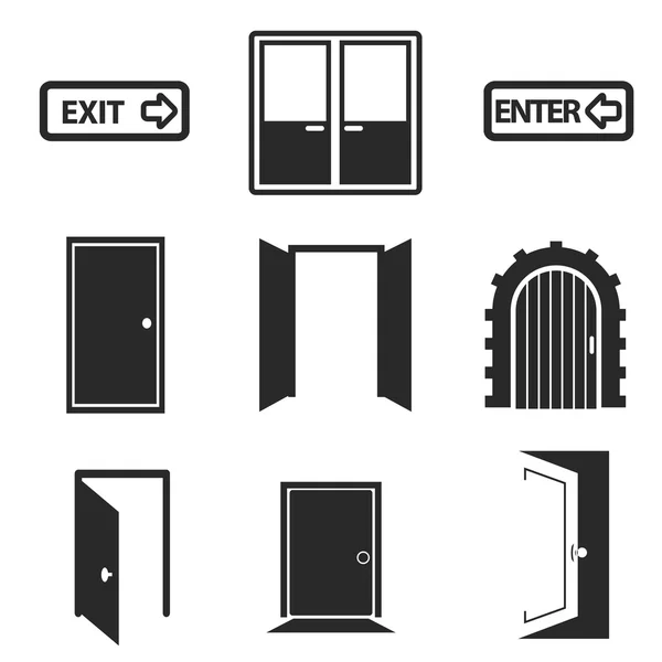 Doors icons set Stock Vector Image by ©royalty #126043816