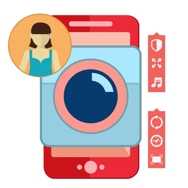 Smartphone camera app icon Stock Vector Image by ©royalty #127559538