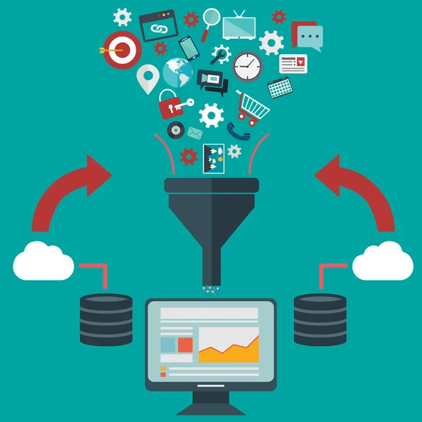 Flat illustration concepts for creative process ⬇ Vector Image by ...