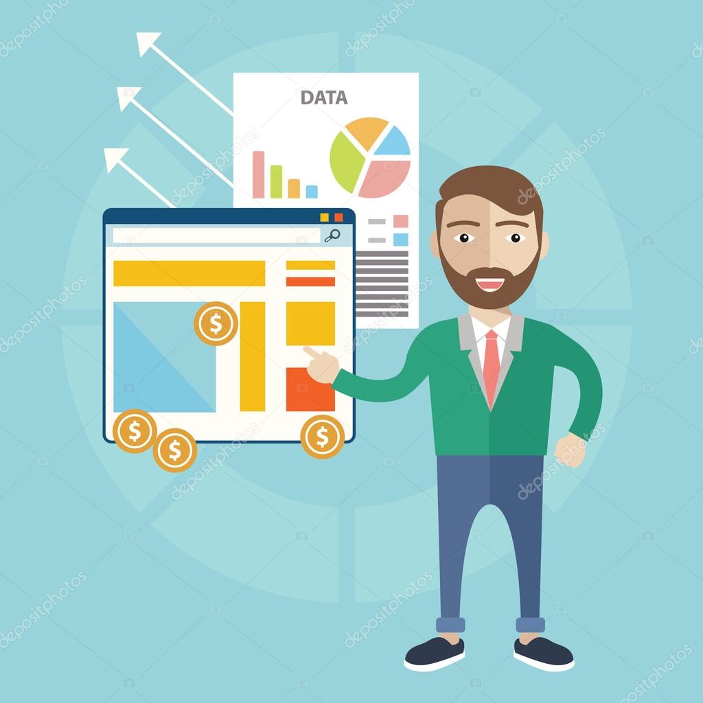 Businessman presenting his report Stock Vector Image by ©royalty #127435760 Businessman presenting his report Stock Vector Image by ©royalty #127435760