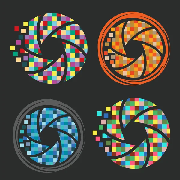 Camera shutter aperture - branding identity element, isolated on Stock ...